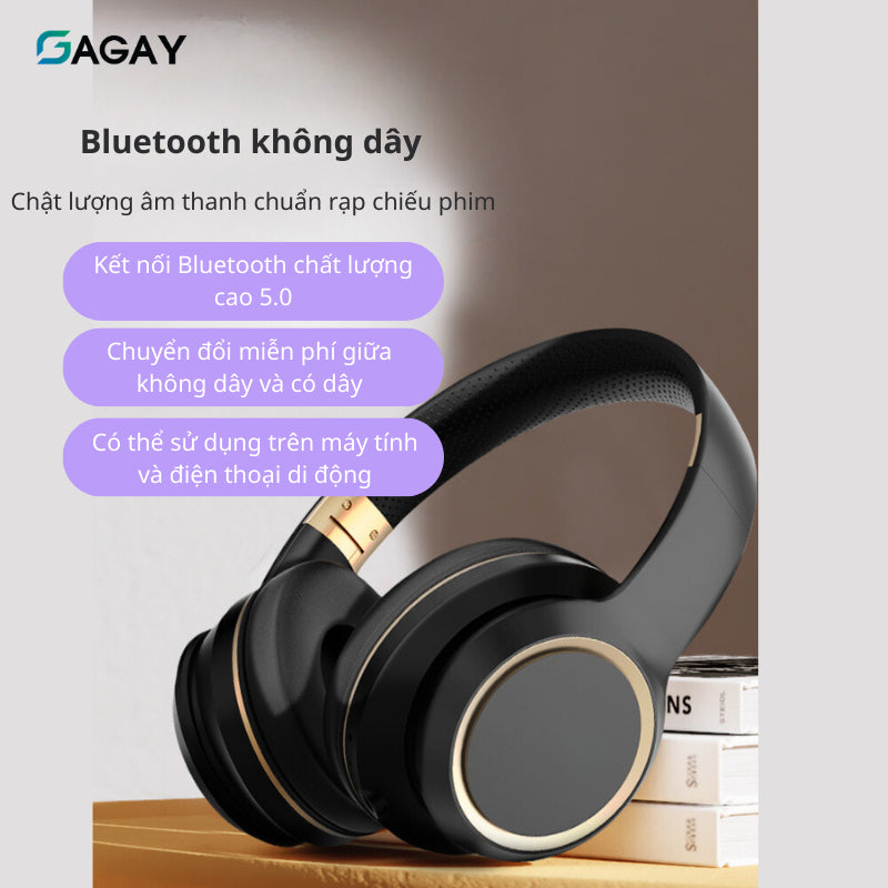 Tai nghe chụp T10, tai nghe bluetooth 5.0 chống ồn – Gagay shop